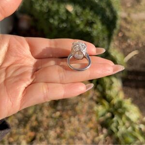 Jewelry | 2ct Oval Cut Big Real Moissanite Vvs1 Color D Ring Size 6 ...